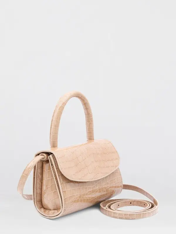By Far Mini 2.0 Croc Print Leather Bag