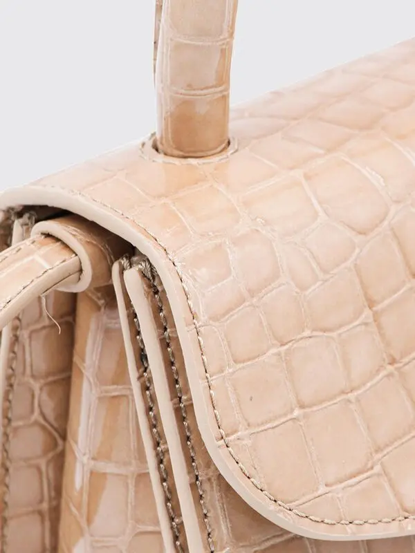 By Far Mini 2.0 Croc Print Leather Bag