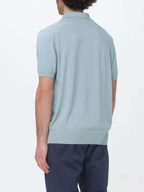 Canali Cotton Knit Polo Shirt