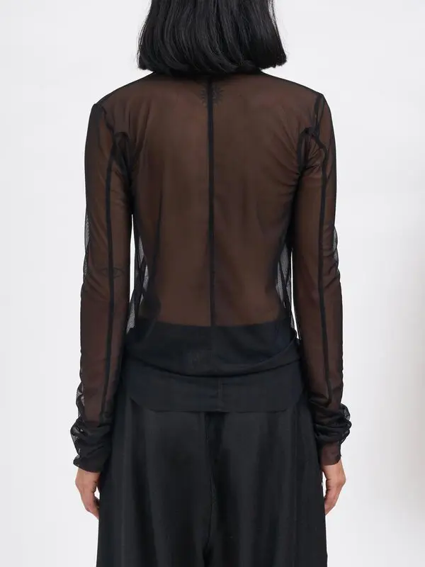 Andrea Ya'aqov Sheer Turtleneck Top