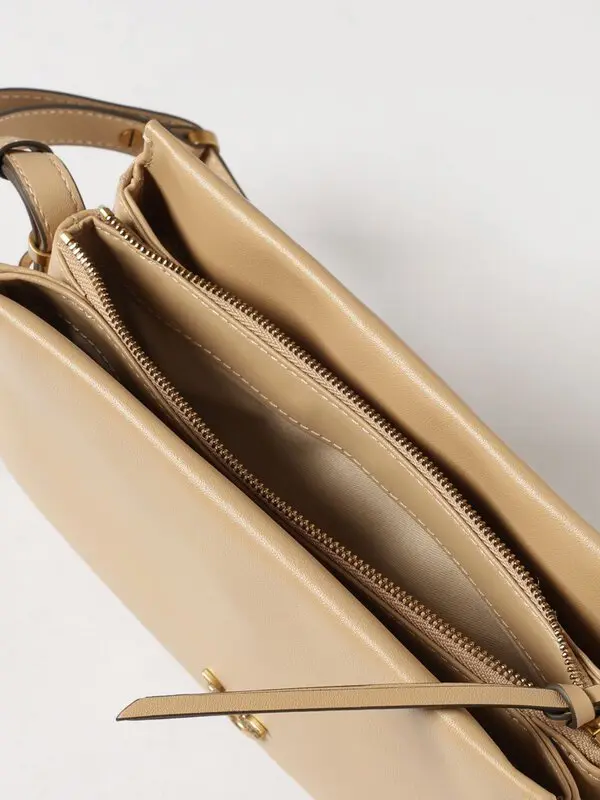 Pinko Mini One Two Three Leather Bag - Camel