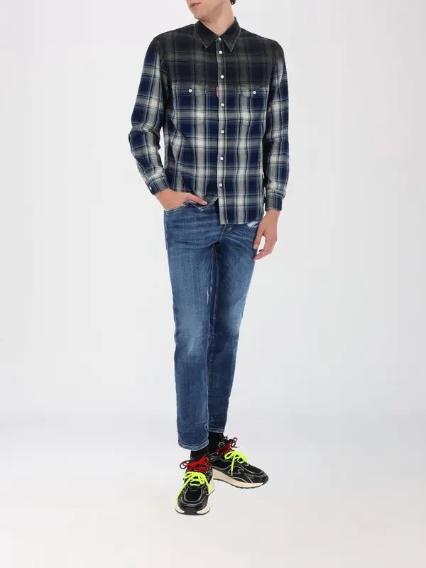 Dsquared2 Checked Cotton Casual Shirt