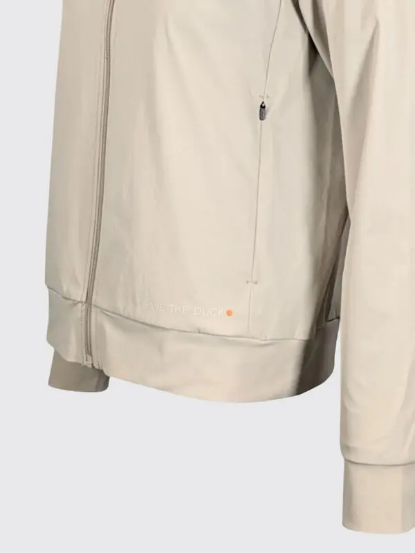 SAVE THE DUCK Nylon Zip-up Hoodie - Ice
