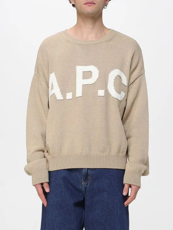 A.p.c. Logo Knit Jumper - Beige