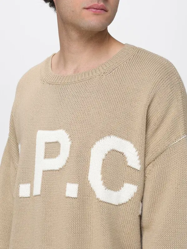 A.p.c. Logo Knit Jumper - Beige