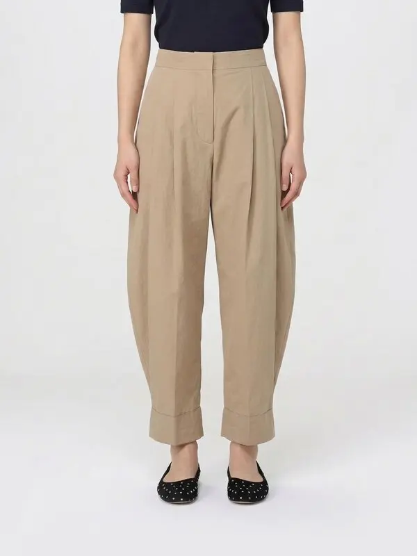 PT TORINO Twill Cropped Trousers - Beige