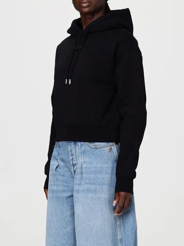 Jacquemus Cropped Hooded Sweatshirt - Black