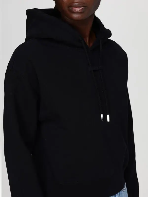 Jacquemus Cropped Hooded Sweatshirt - Black