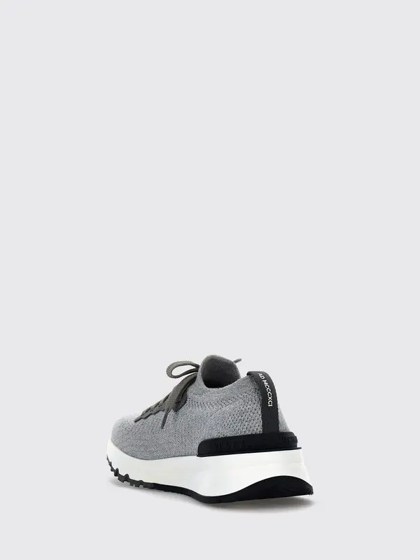 Brunello Cucinelli Knit Sneakers - Silver
