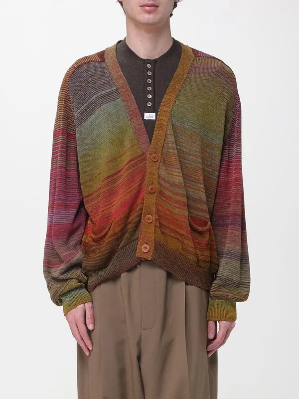 MAGLIANO Striped Cotton Cardigan With Logo - Multicolor