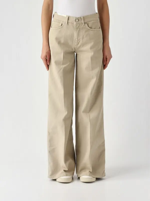 PT TORINO Wide Leg Cotton Denim Jeans - Grey