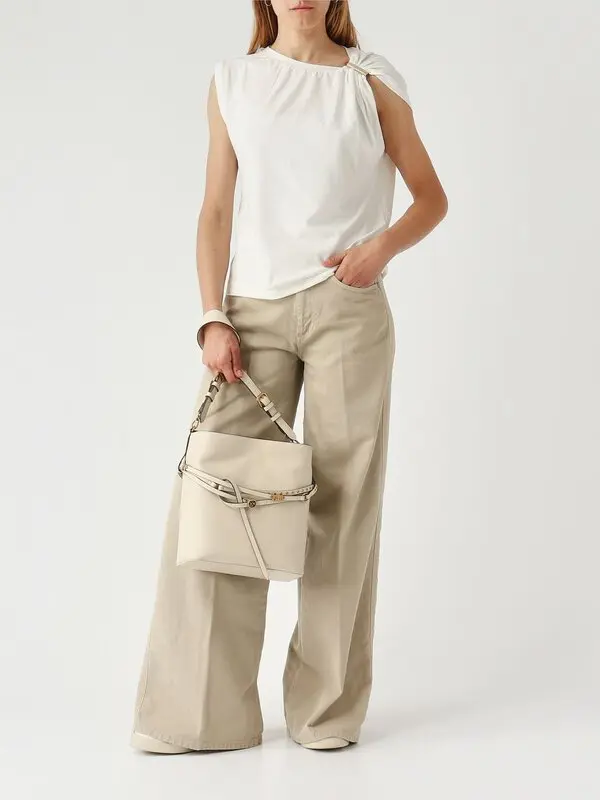 PT TORINO Wide Leg Cotton Denim Jeans - Grey