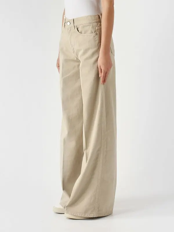 PT TORINO Wide Leg Cotton Denim Jeans - Grey