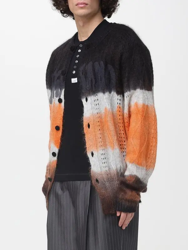 MAGLIANO Striped Mohair Wool Blend Cardigan