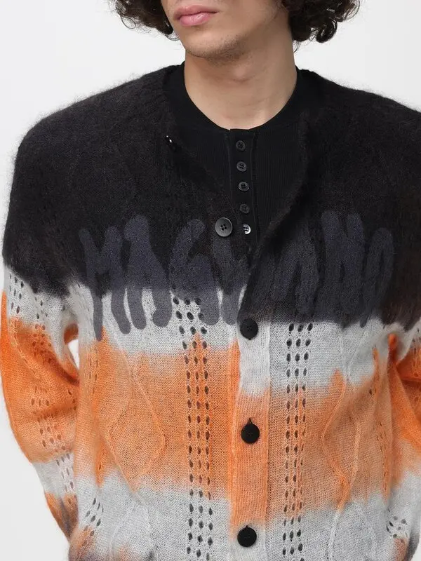 MAGLIANO Striped Mohair Wool Blend Cardigan