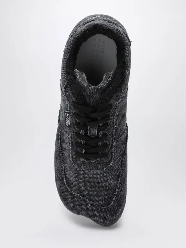 MAISON MARGIELA Anatomic Washed Cotton Canvas Sneakers - Black
