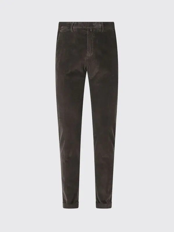 BRIGLIA 1949 Slim Fit Cotton Velvet Chino Trousers - Earth