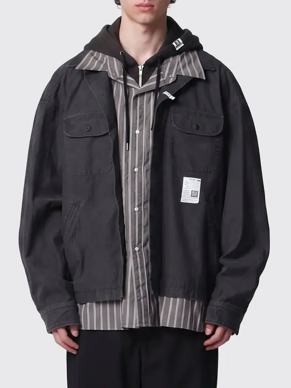 Mihara Yasuhiro Oversized Hooded Cotton Shirt Jacket