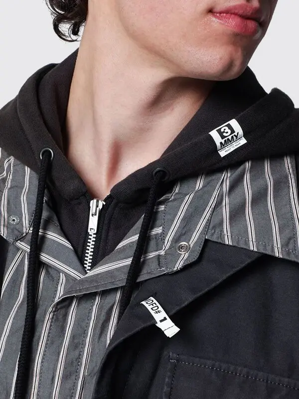 Mihara Yasuhiro Oversized Hooded Cotton Shirt Jacket