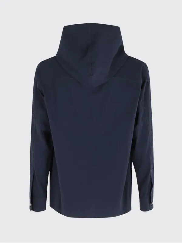 PAOLO PECORA Hooded Jacket In Technical Fabric - Navy