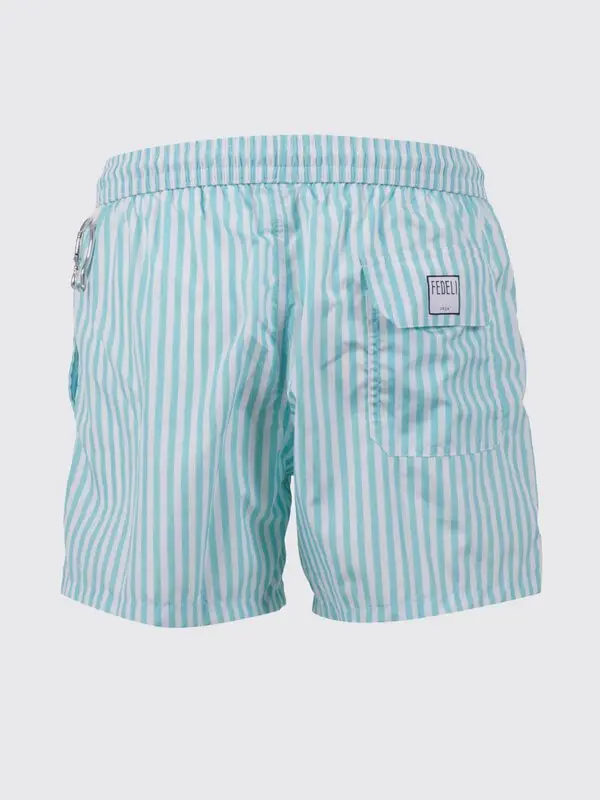 Fedeli Bi Striped Polyester Swim Trunks