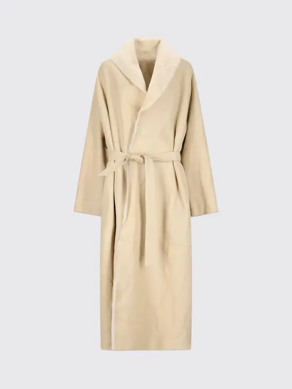 Magda Butrym Shearling Lined Coat - Beige