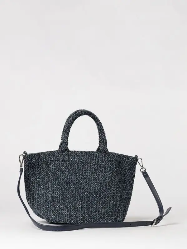 GANNI Organic Cotton Tweed Small Bear Tote Bag