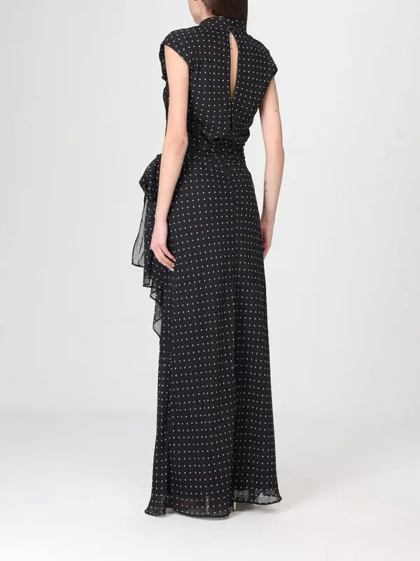 ROTATE BY BIRGER CHRISTENSEN Polka Dot Maxi Dress With Ruffle Detail