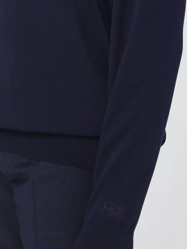 MC2 SAINT BARTH Basic Crew Neck Sweater - Navy