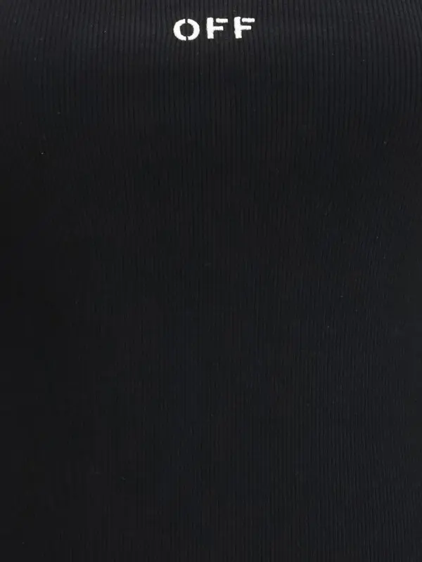 Off-White Basic Cotton Tank Top - Black