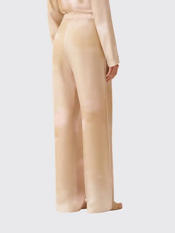 Fabiana Filippi Printed Silk Palazzo Pants - Beige