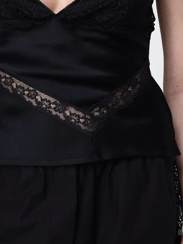 MSGM Satin And Lace Top