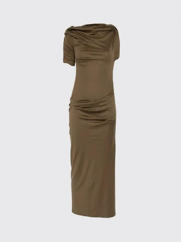 Jacquemus Cotton And Silk One-shoulder Dress