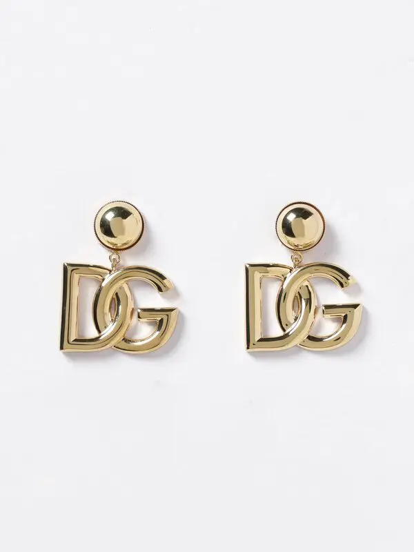 Dolce & Gabbana Logo Drop Earrings - Gold
