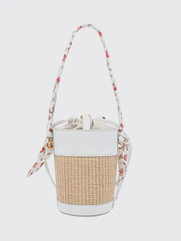 Dolce & Gabbana Capri Raffia And Leather Bucket Bag