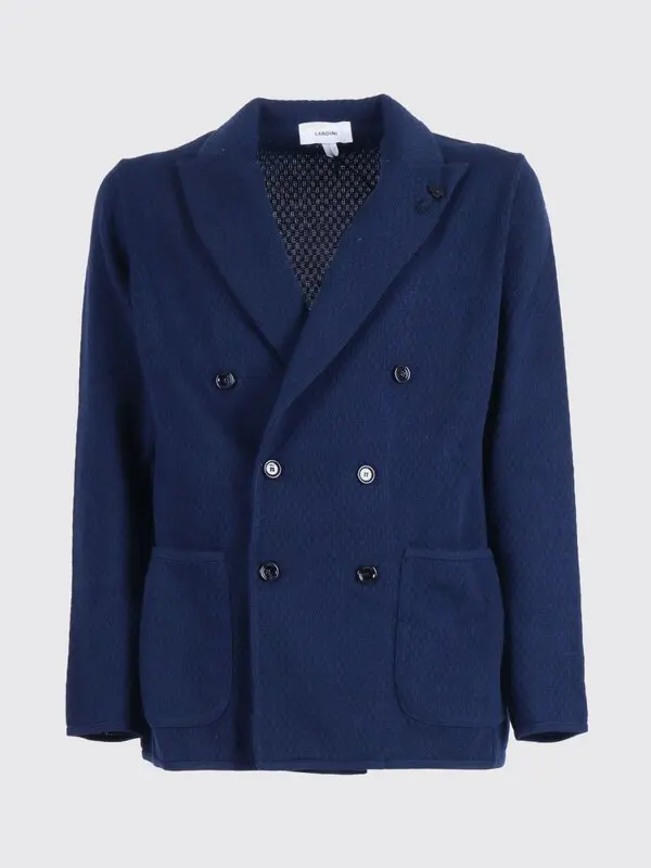LARDINI Cotton Double-breasted Blazer