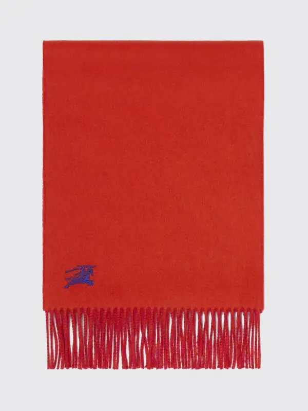 Burberry Reversible Scarf In 100% Cashmere With Embroide Ekd Logo