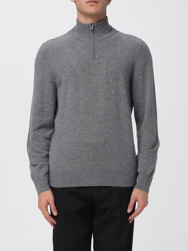 BOSS Quarter Zip Jumper - Grey