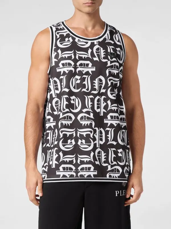 Philipp Plein Gothic Cotton Tank Top