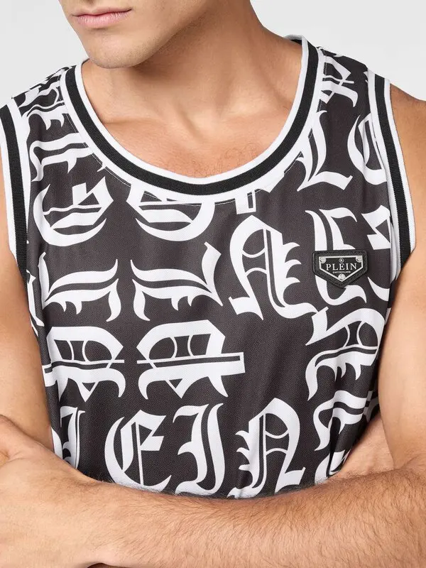 Philipp Plein Gothic Cotton Tank Top