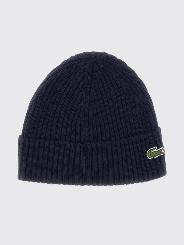 Lacoste Ribbed Beanie - Navy