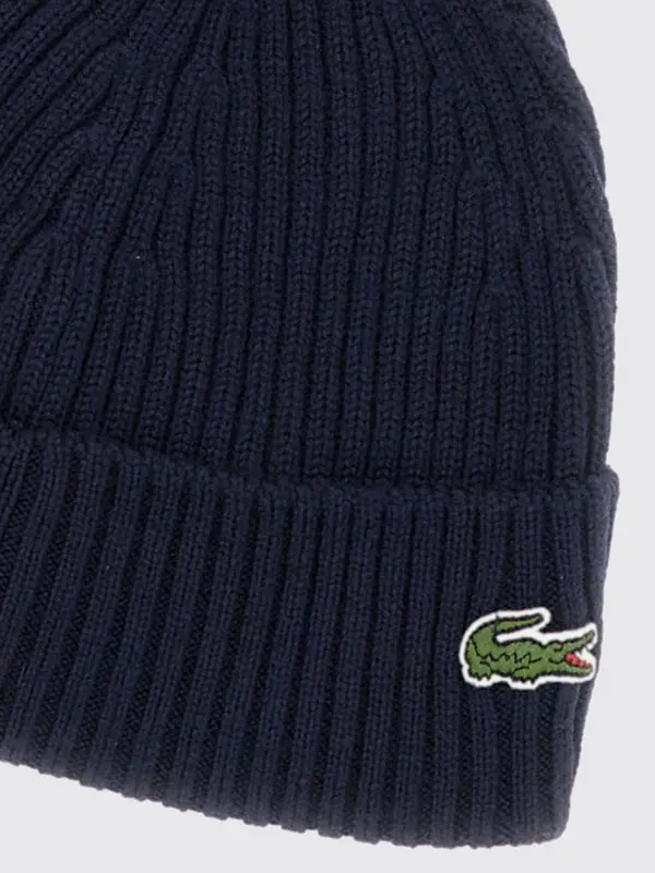 Lacoste Ribbed Beanie - Navy