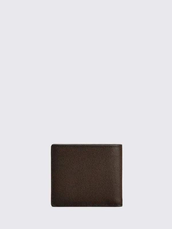 TOD'S T Timeless Grained Leather Wallet - Brown