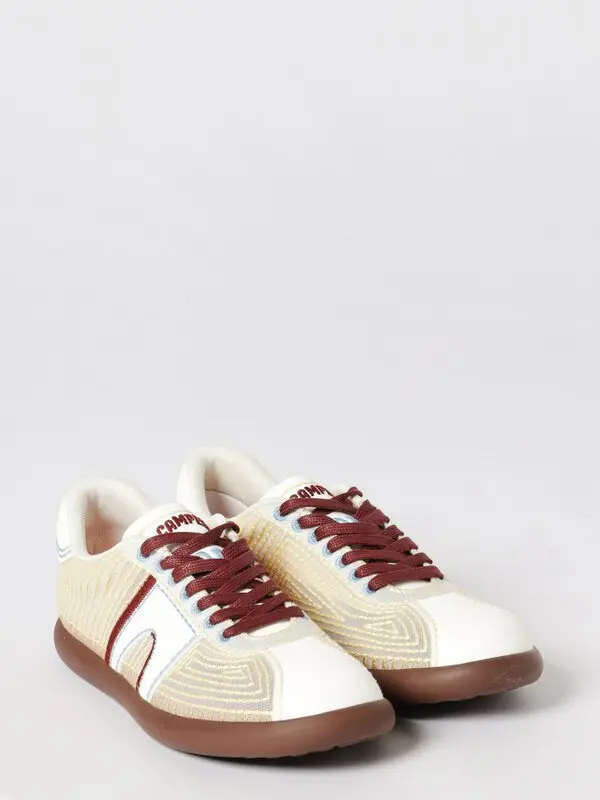 Camper Pelotas Soller Leather And Recycled Polyester Sneakers With Thread Stitching
