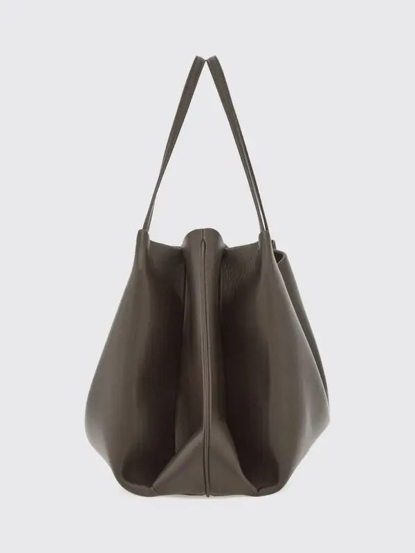 FERRAGAMO Calf Leather Tote Shoulder Bag With Gancini Logo