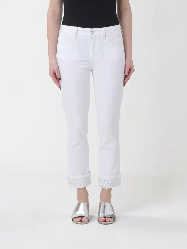 Liu Jo Cropped Fit Stretch Cotton Blend Pants