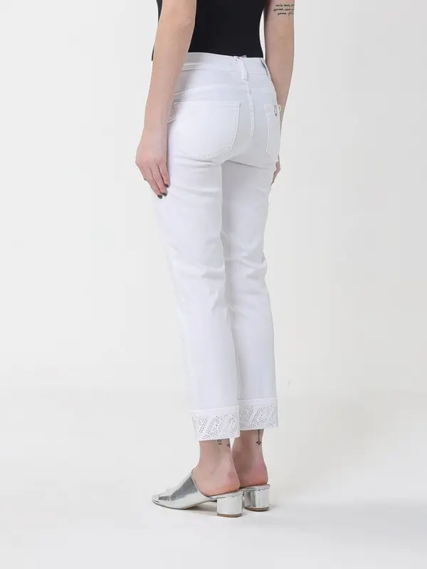 Liu Jo Cropped Fit Stretch Cotton Blend Pants