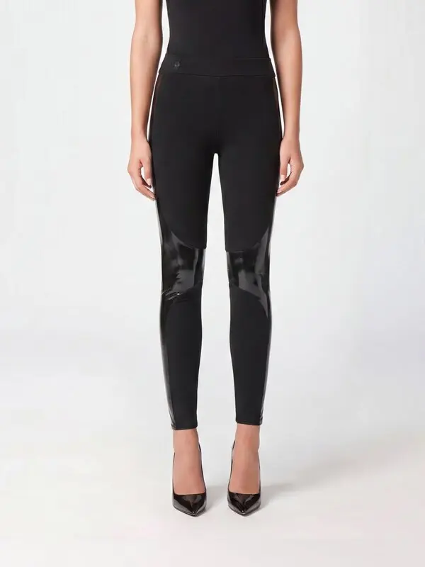 Philipp Plein High-waisted Jersey Leggings With Embroidered Side Bands