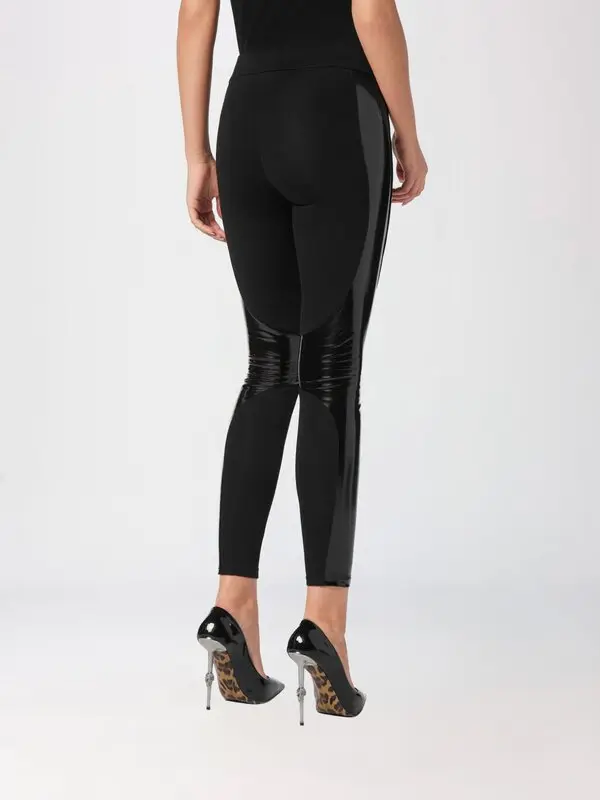 Philipp Plein High-waisted Jersey Leggings With Embroidered Side Bands