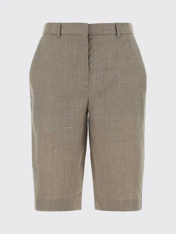 Loulou De Saison Wool And Silk Shorts - Beige